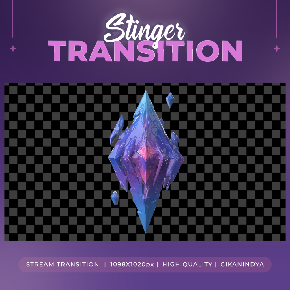 Animated Stinger Transition Cosmic Crystal | Shattered Magic Effect for ...