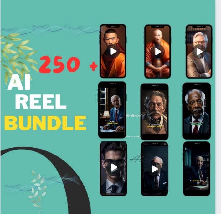 250+Ai reel bundle For social media growth