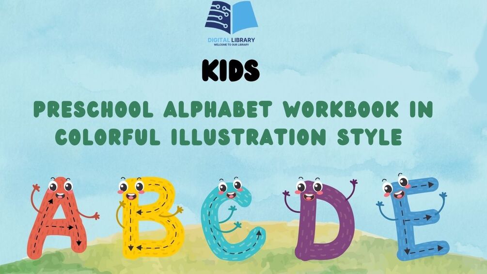 Preschool Alphabet Workbook in Colorful Illustration Style