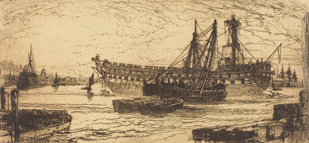 Breaking Up of the Agamemnon created by Francis Seymour Haden