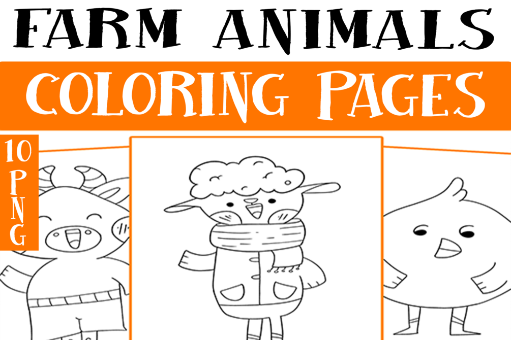 Farm Coloring Pages for Kids, Farm Yard Animal Coloring Pages Activities