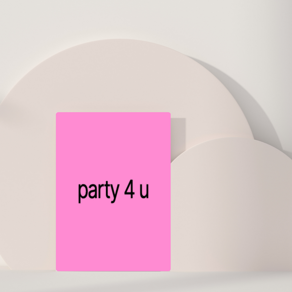 party 4 u A5 Wall Art – Charli XCX Lyric Print, Brat Font Poster ...