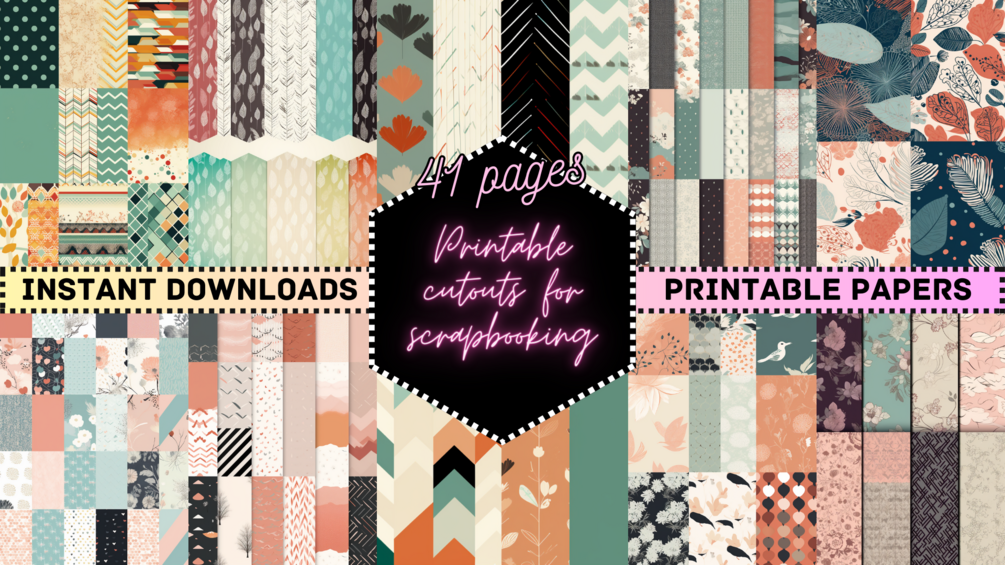 Big bundle of Floral pattern cutouts for scrapbooking and other crafts ...