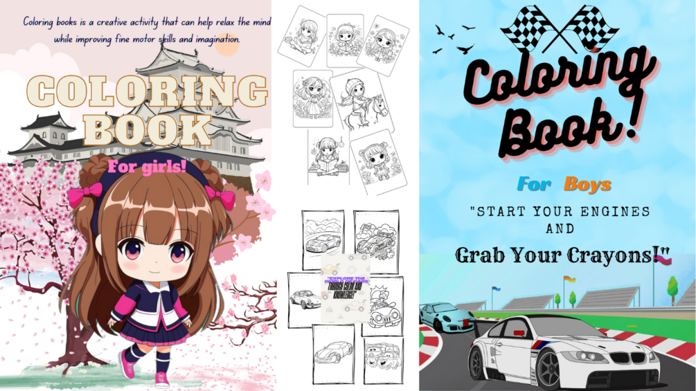 Coloring book for boys and girls