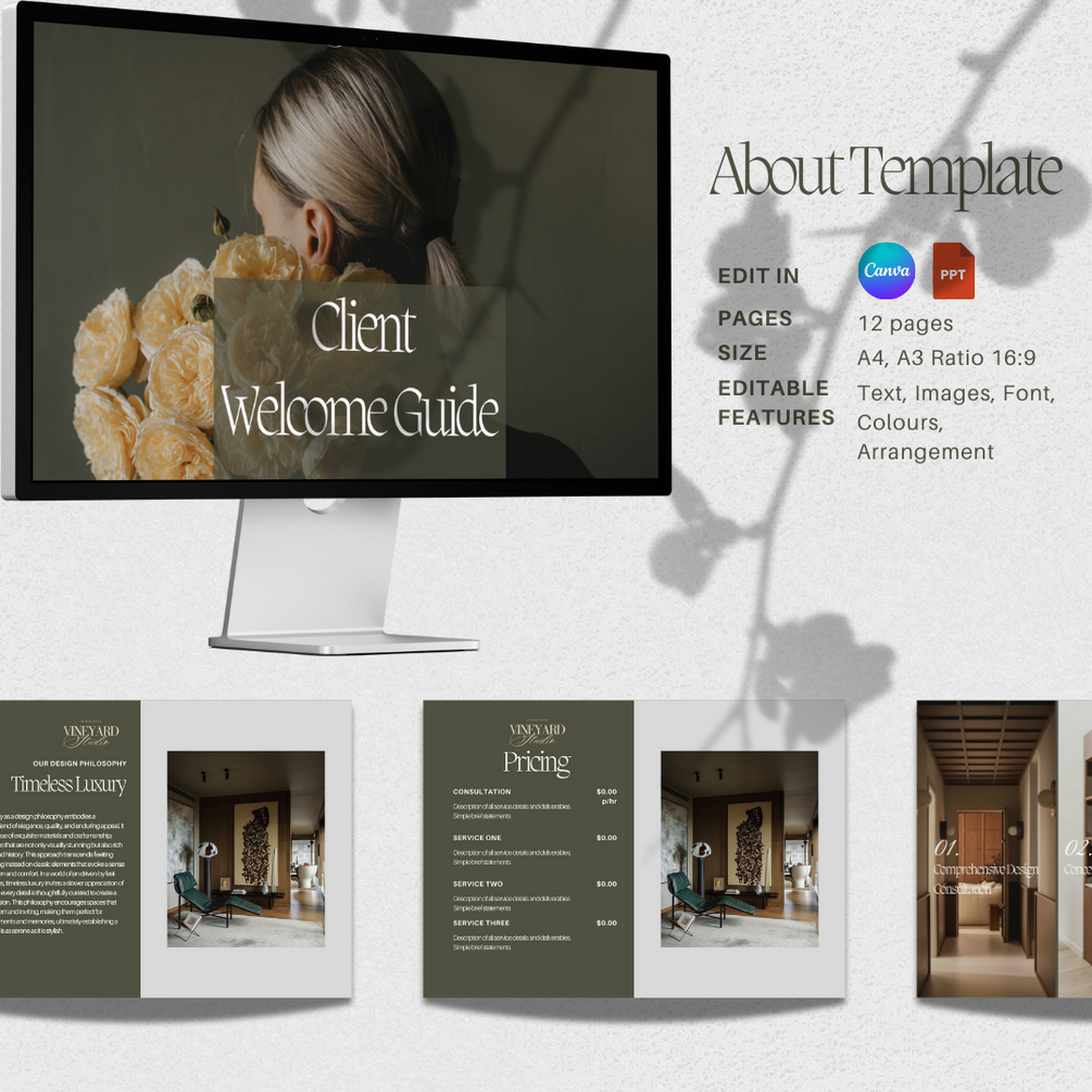 Interior Design Welcome Guide | Interior Design Template