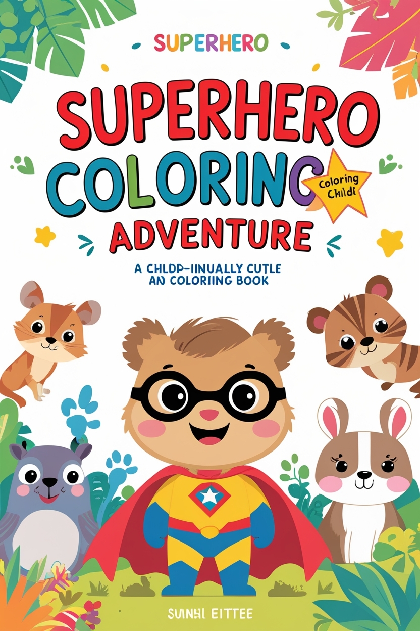 Superhero Coloring Book for kids
