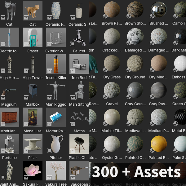 Essential Assets: Mesh + Materials Collection