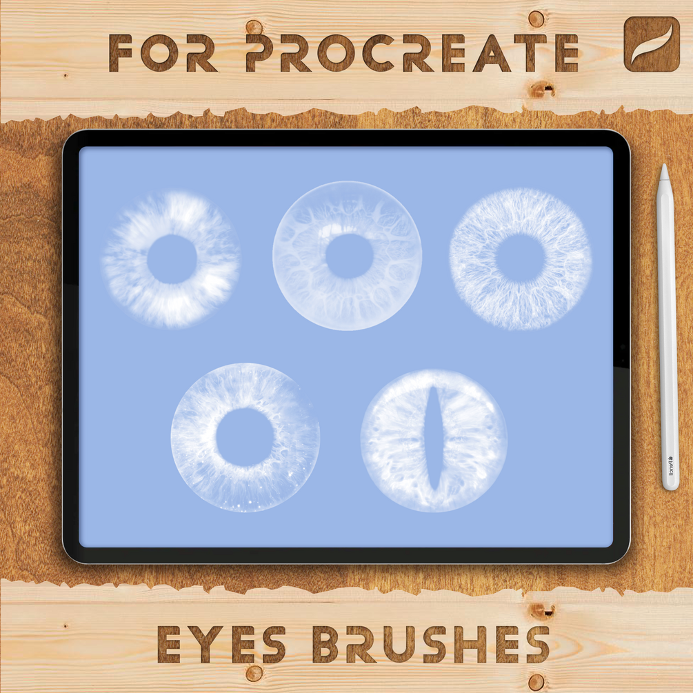 Free Eyes Stamp Brushes for Procreate #2