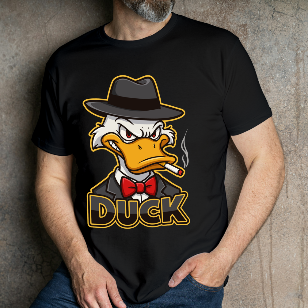 Duck Cartoon T-shirt Design, Funny Duck Design, Duck Lover Design ...