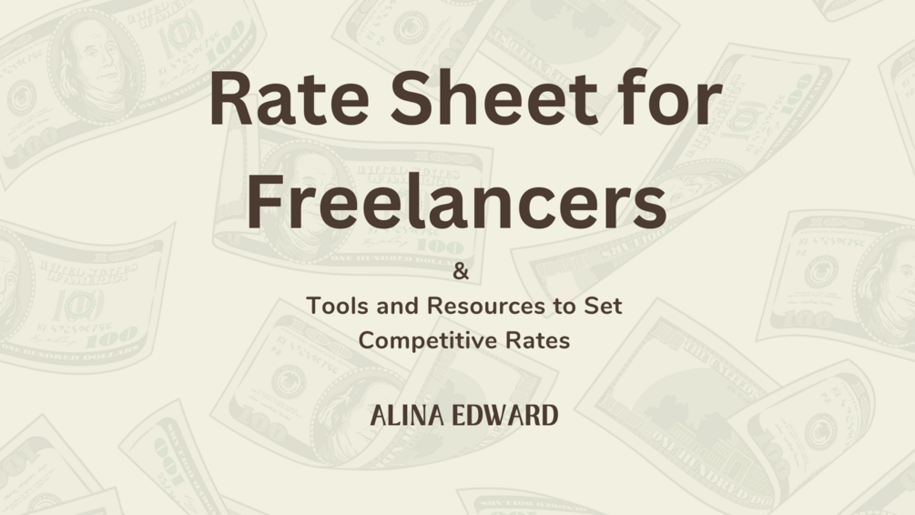 Rate Sheet Template for Freelancers