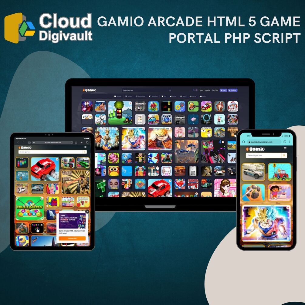 Gamio Arcade HTML 5 Game Portal PHP Script