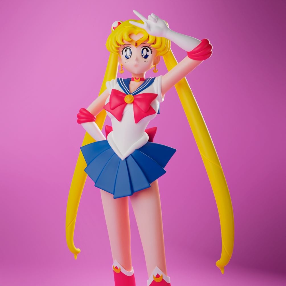 Serena Tsukino Sailor Moon Sculpture (Sailor Moon) - BlueSpray 3D Models