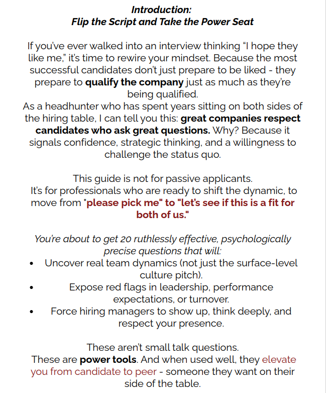 Interview Power Pack: 20 Questions to Impress and 50 Answers You Need