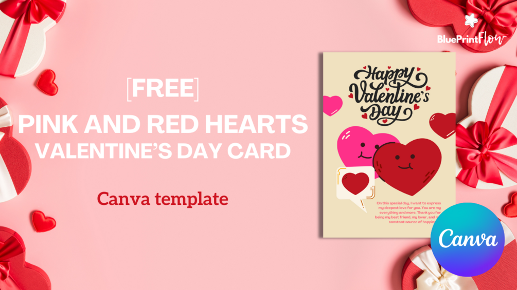 [FREE] Pink and Red Happy Valentine's Day Celebration Card Canva ...