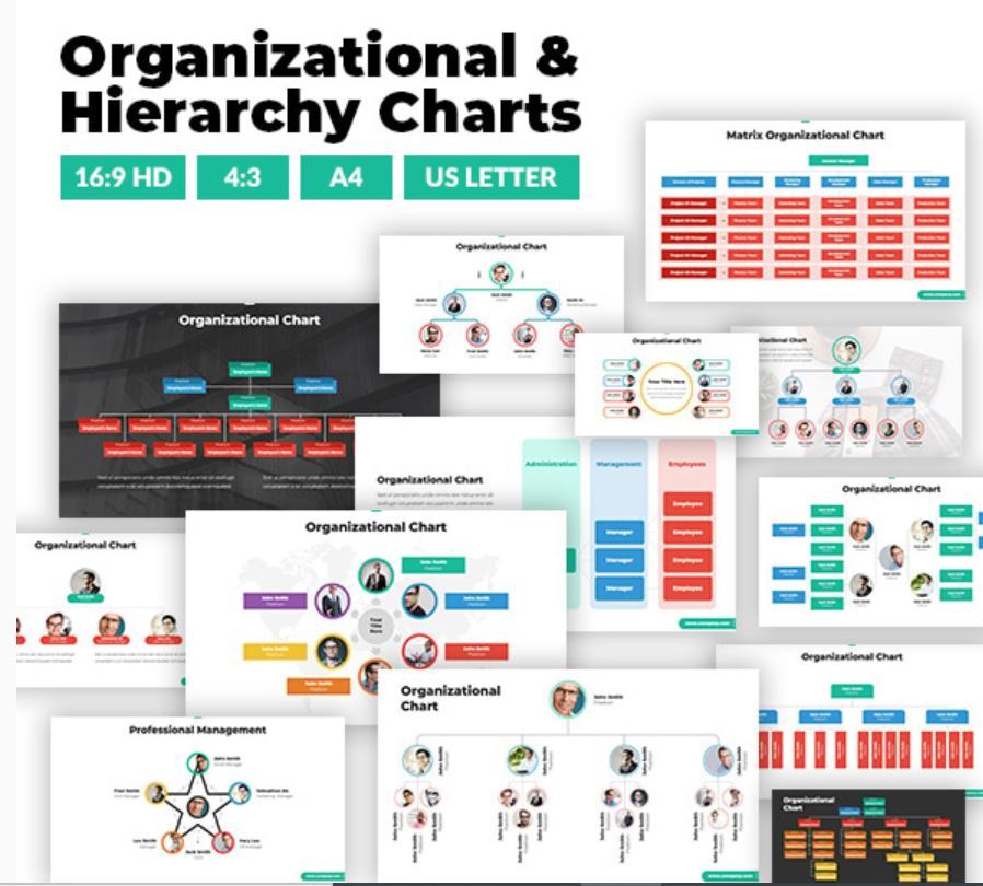 Organizational Chart and Hierarchy PowerPoint Template