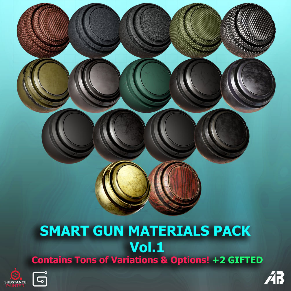 Smart Gun Materials Pack Vol.1 - [14] Smart Material + [2] Gifted