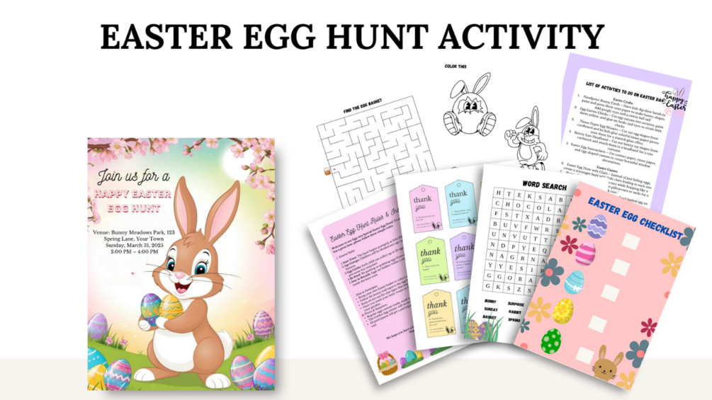 Easte Egg Hunt Activity Kit Template