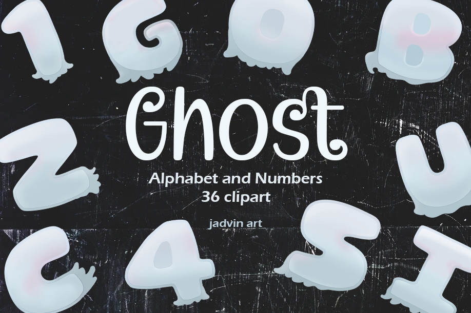 Ghost Alphabet and Numbers