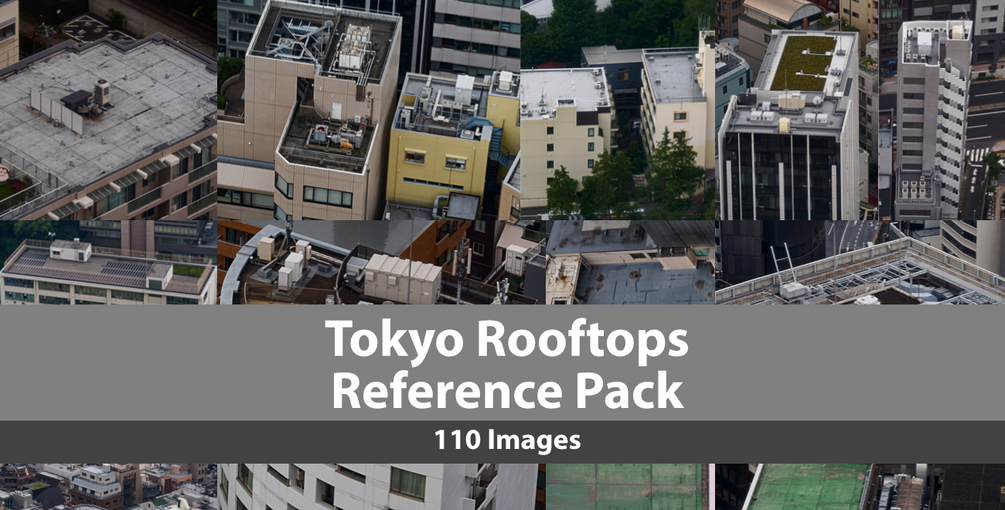 Tokyo Rooftops Reference Photo Pack