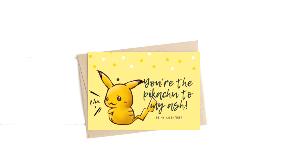 Pika Pika Valentine's Day Printable Card