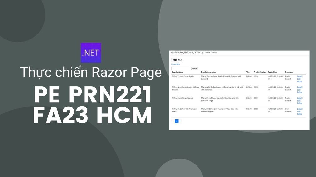 Thực chiến PRN221 PE FA23 (Dùng Snippet)