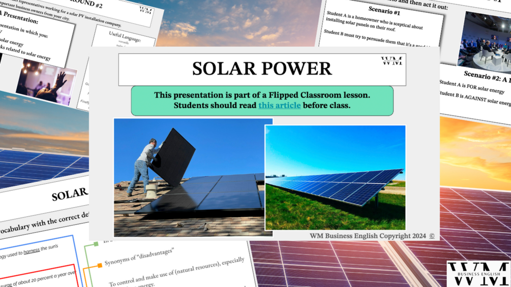 Solar Power e-lesson plan [B1/B2]