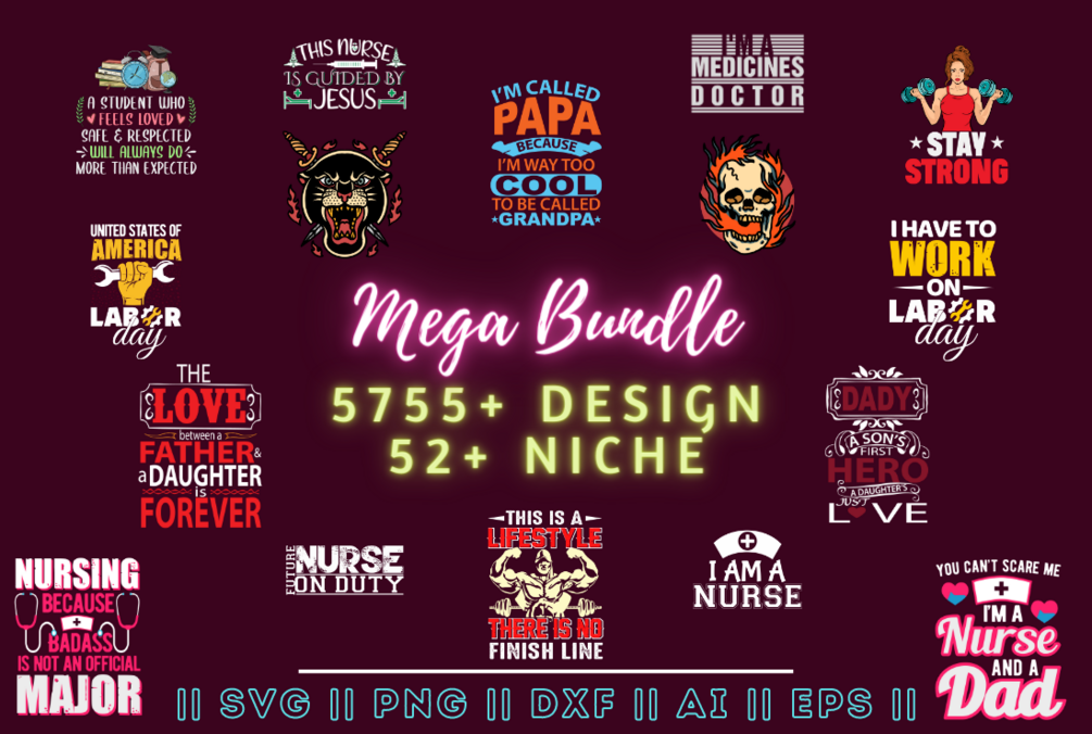 More Than 5755 POD Ready Editable Design & 1000 Mockups