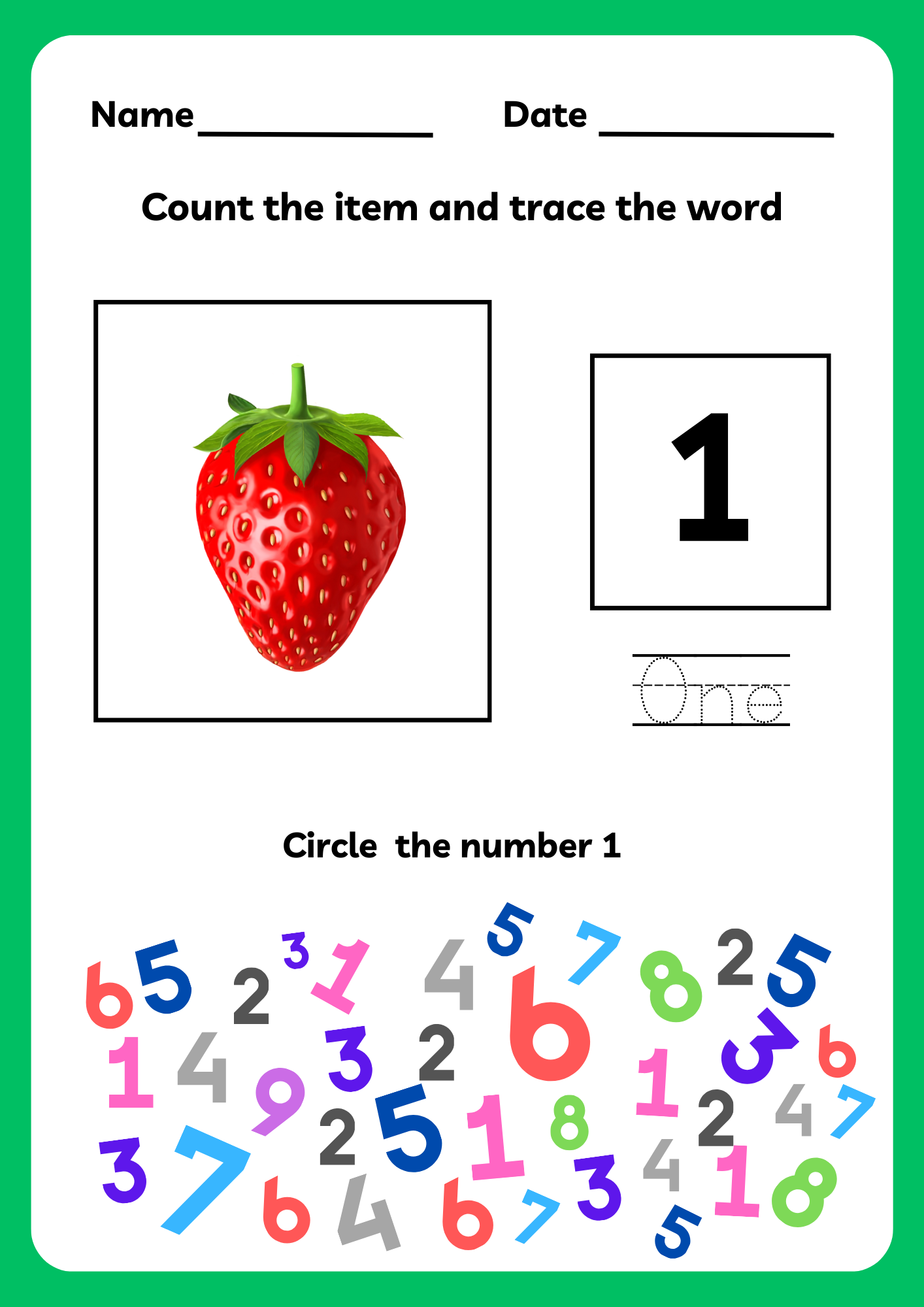 Preschool math worksheets - Activity kids