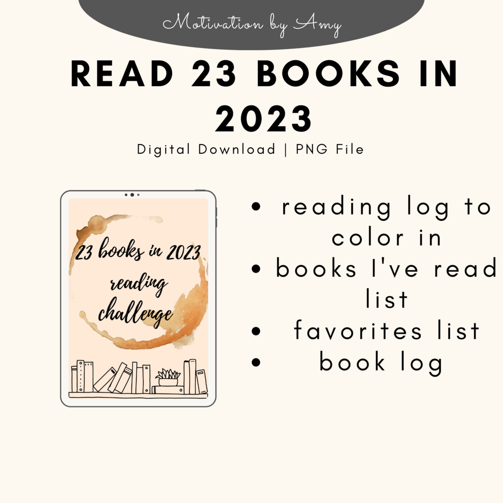 2023 Reading Challenge, 2023 Book Tracker, 2023 Reading Log, Digital ...