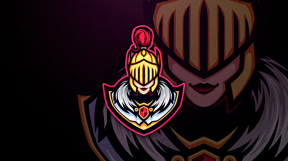Knight Lady Vector Mascot