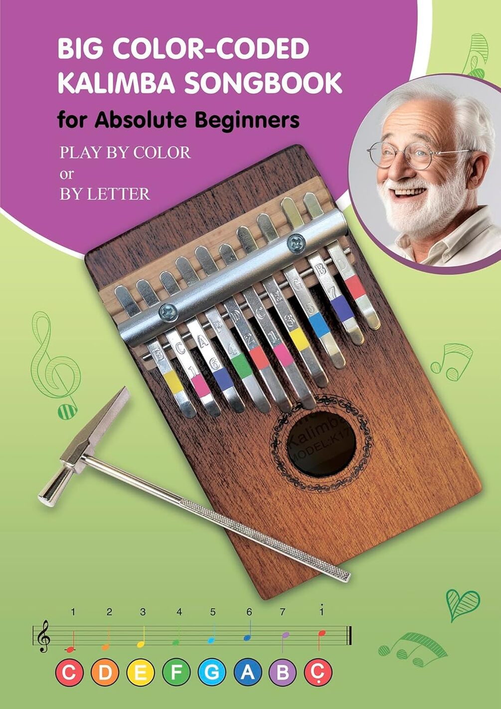 Big Color-Coded Kalimba Songbook for Absolute Beginners: Play by Color ...