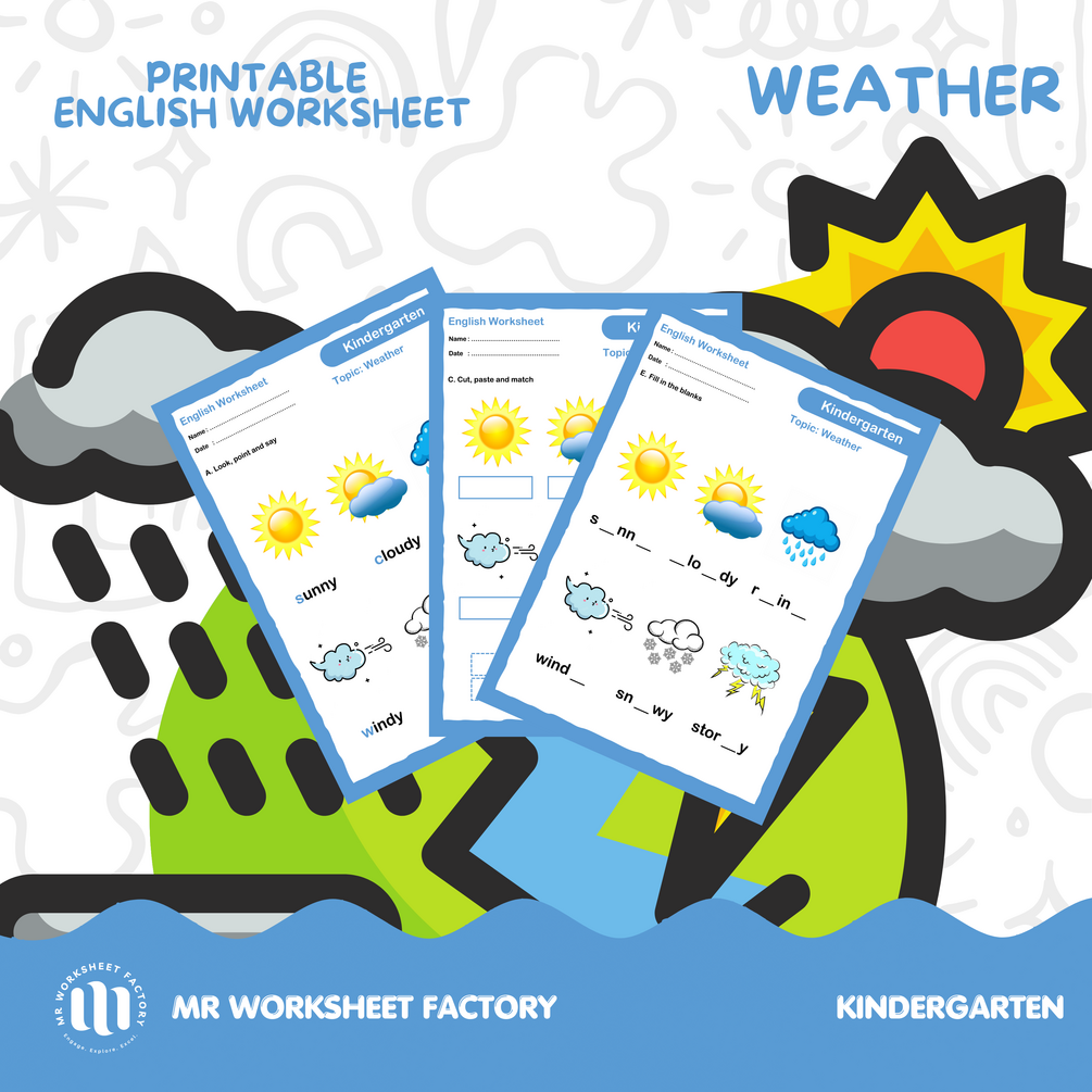 Weather Worksheets for Kindergarten - 5 Fun and Engaging Pages