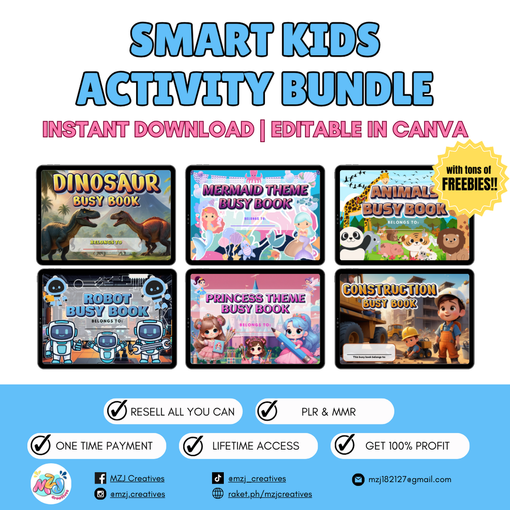 MZJ Creatives | SMART KIDS LEARNING BUNDLE | BUSY BOOKS BUNDLE | WITH ...