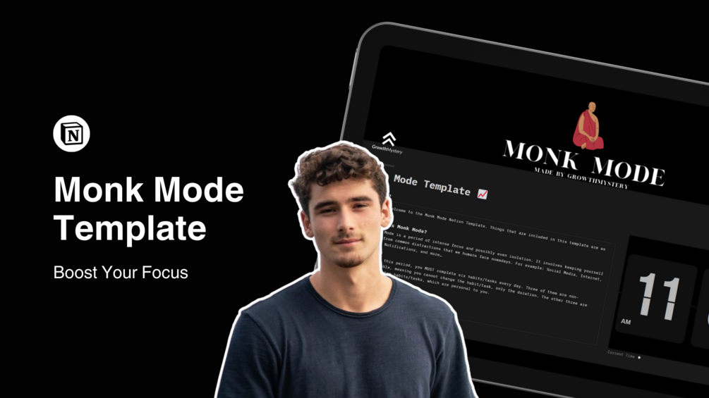 Monk Mode Notion Template 📈