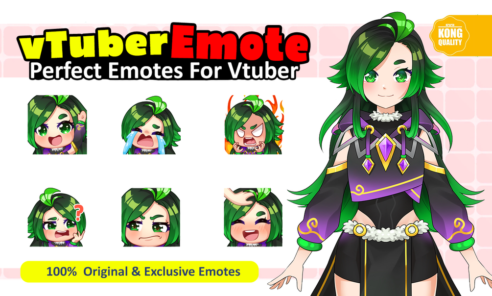 Custom Vtuber Emotes | Unique, High-Quality Emotes for Your Virtual ...
