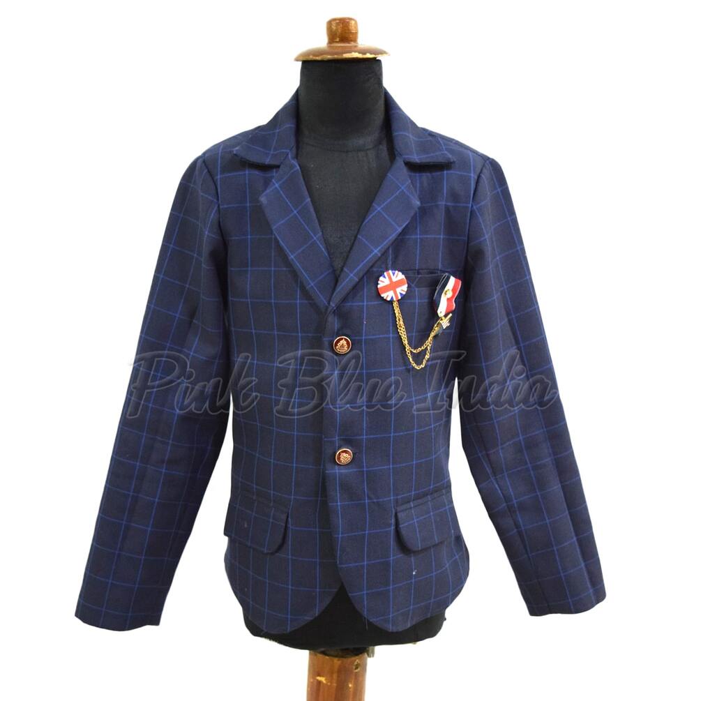 Check Blazer for Boys By Brand PinkBlueIndia