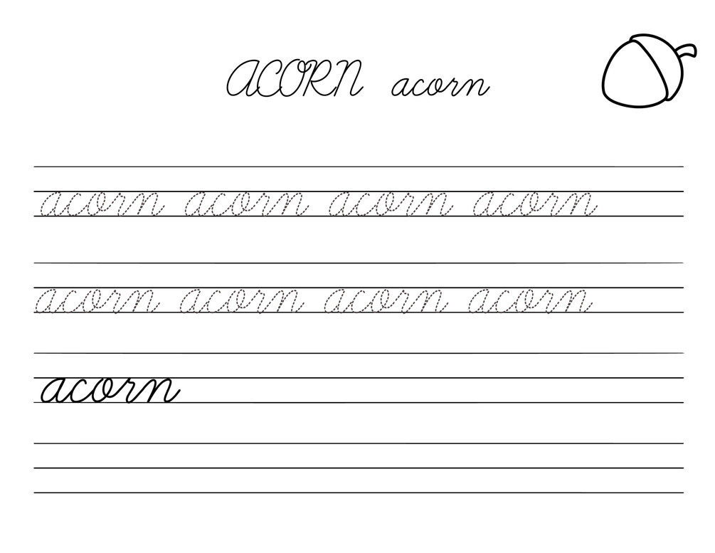 Fall/Autumn Handwriting Pack - Personal and Educational Use
