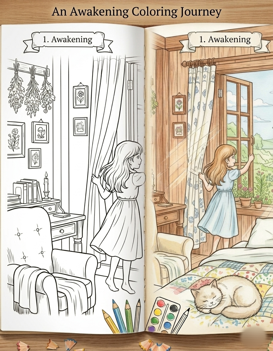 Lumière’s Silent Movie: A Cozy Cinematic Coloring Journey