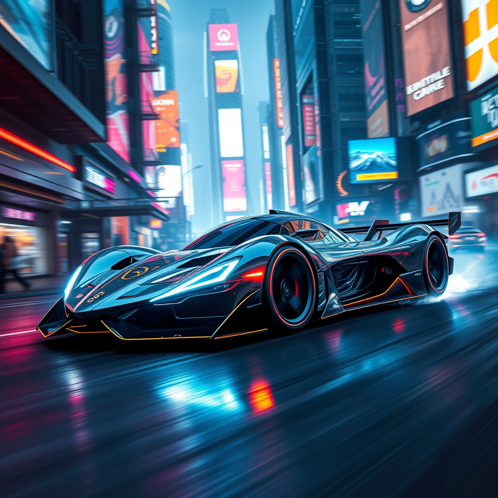 A epic sci fi race car