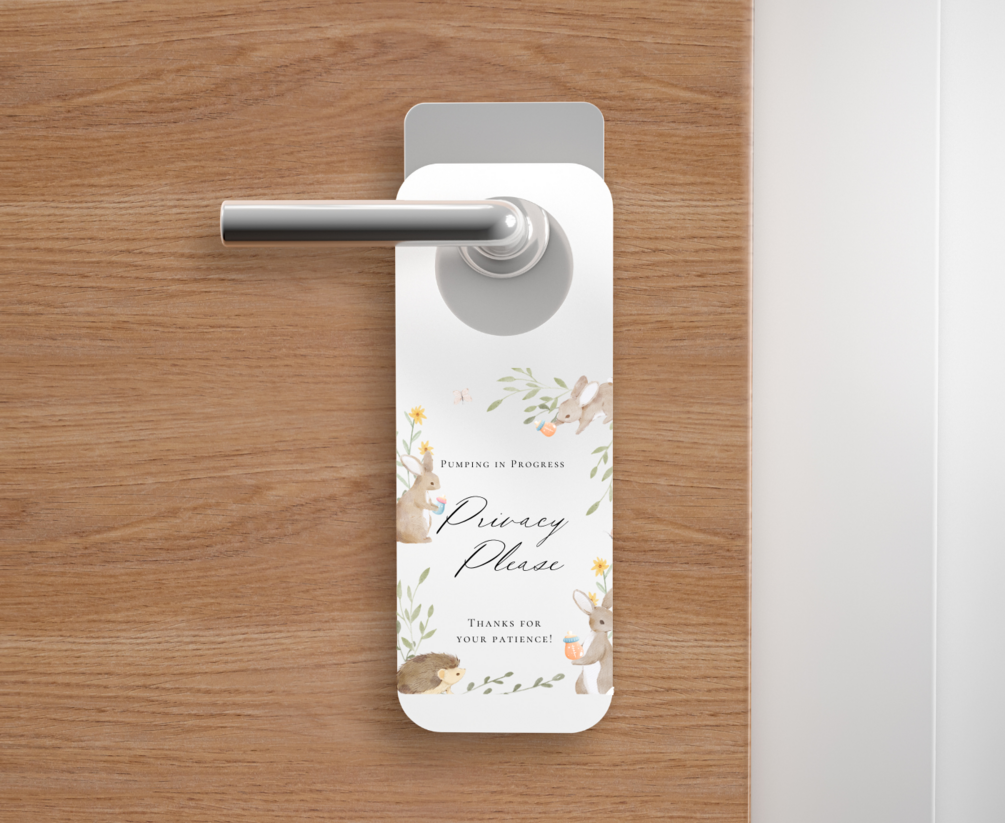 Pumping in Progress - Nursing Room Privacy Sign (Premium)