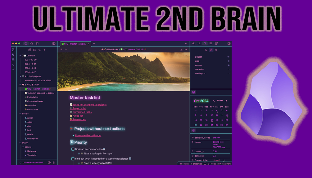 ULTIMATE Second Brain Vault for macOS (put together by Medic David)