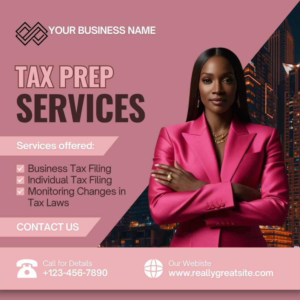 Purple and Pink Modern Tax Template