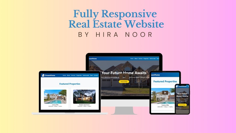 Responsive Real Estate Website Template (HTML, CSS, JS)