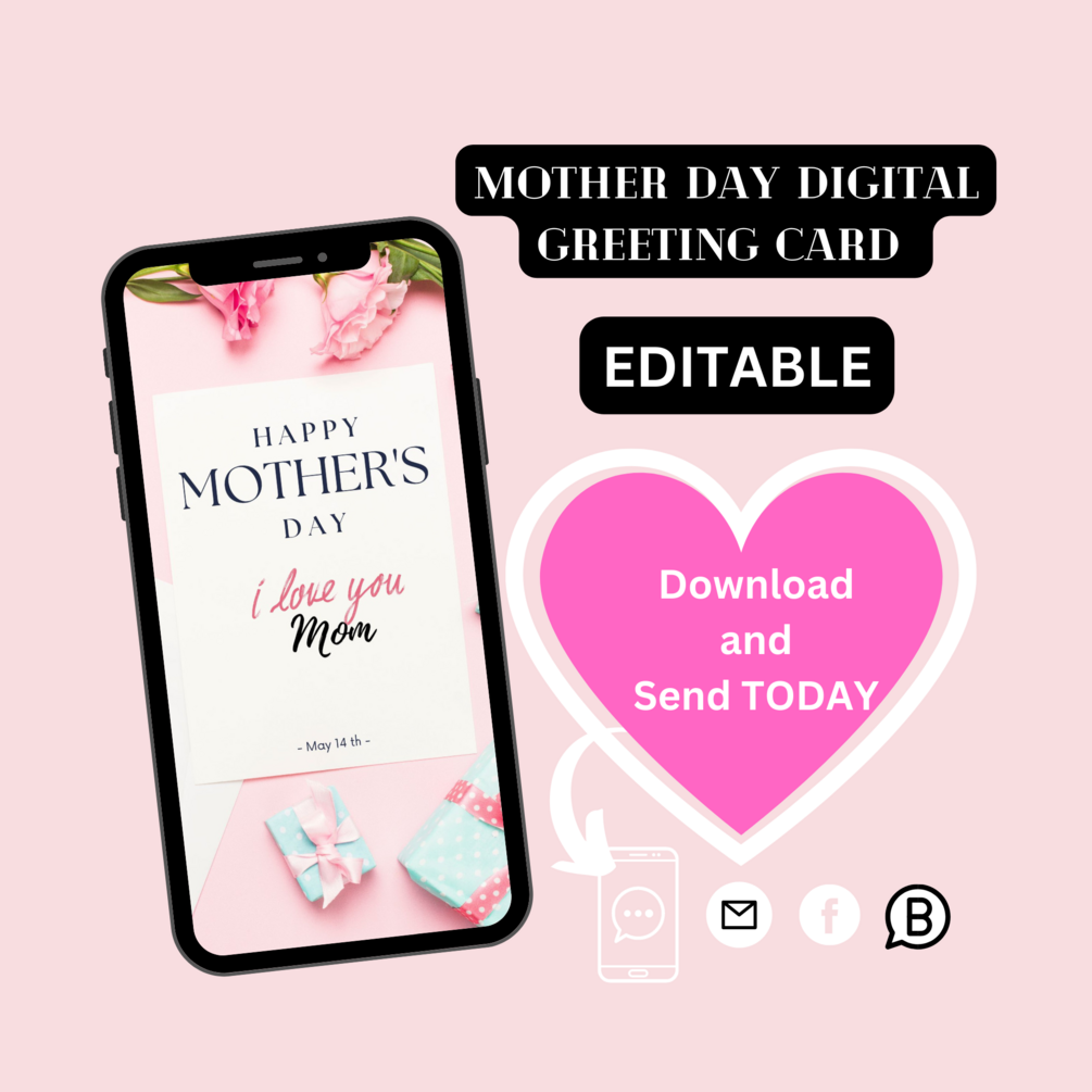 Editable Mother's Day Greeting Card