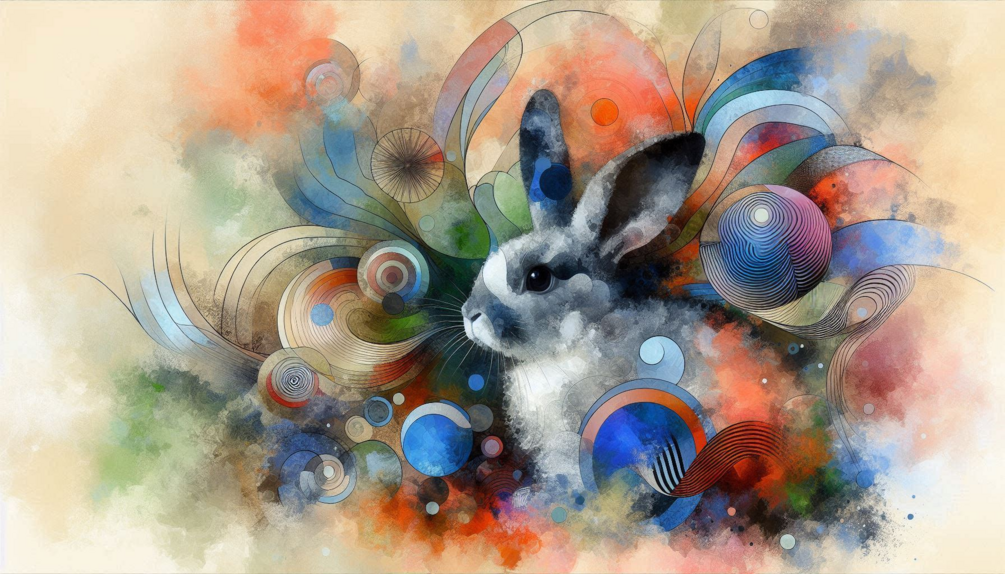🎨 Abstract Love: Expressive Images of Adorable Animals 🦁🐼#Abstract Art ...
