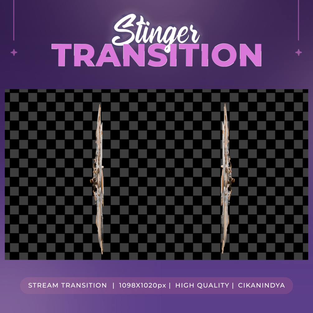 Animated Stinger Transition Twin Blades | Dual Sword Vertical Slash ...