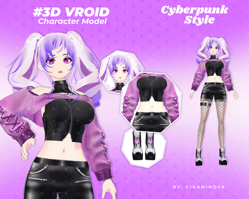 3D Vroid Character, Vtuber Model, 3d Model - Anime Avatar Expressive 3D ...