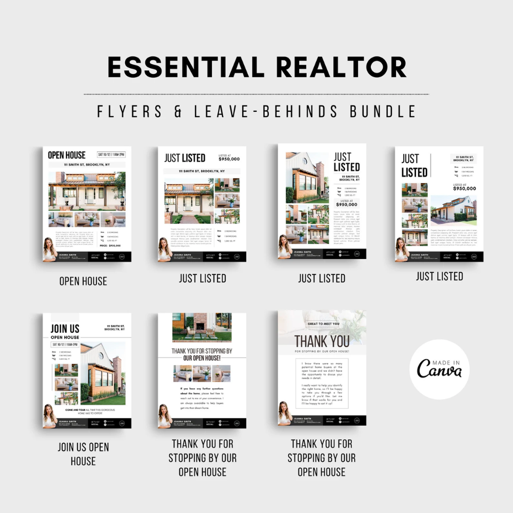 Essential Realtor Flyer Bundle | Real Estate Flyers | Home Sales | Real ...