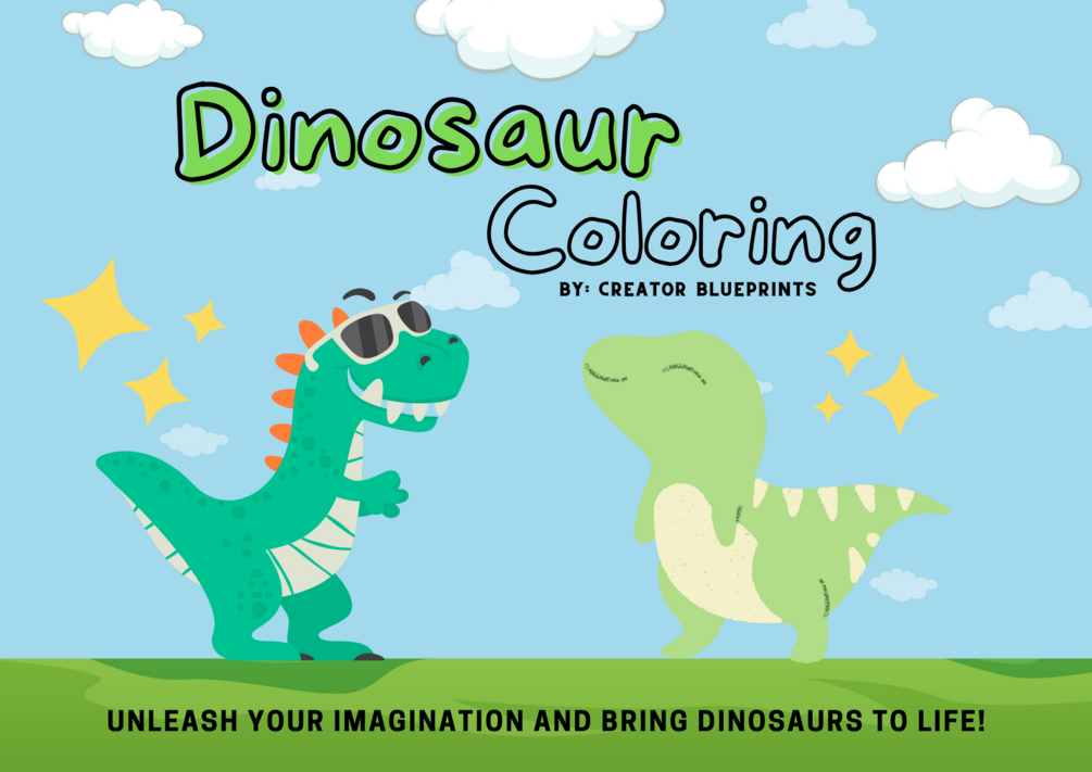 Dino-Rific Coloring Carnival: A Roaring Adventure in Color!