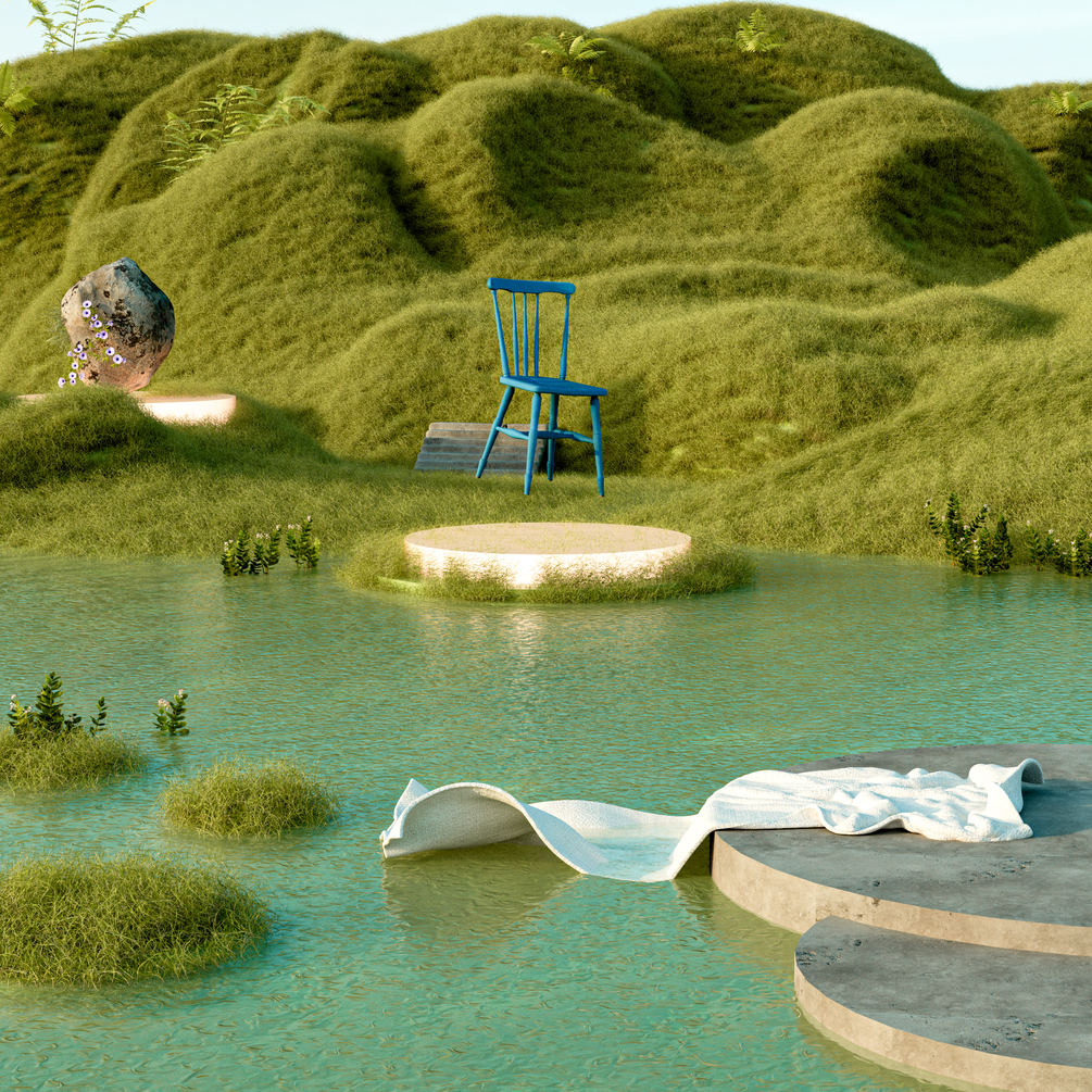 3D Landscape Render Ready C4D & Redshift Project File